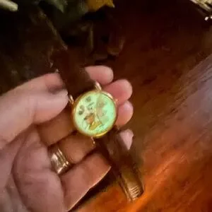 Lorus | Accessories | Vintage 9s Lorus Brown Leather Mickey Mouse Watch ...